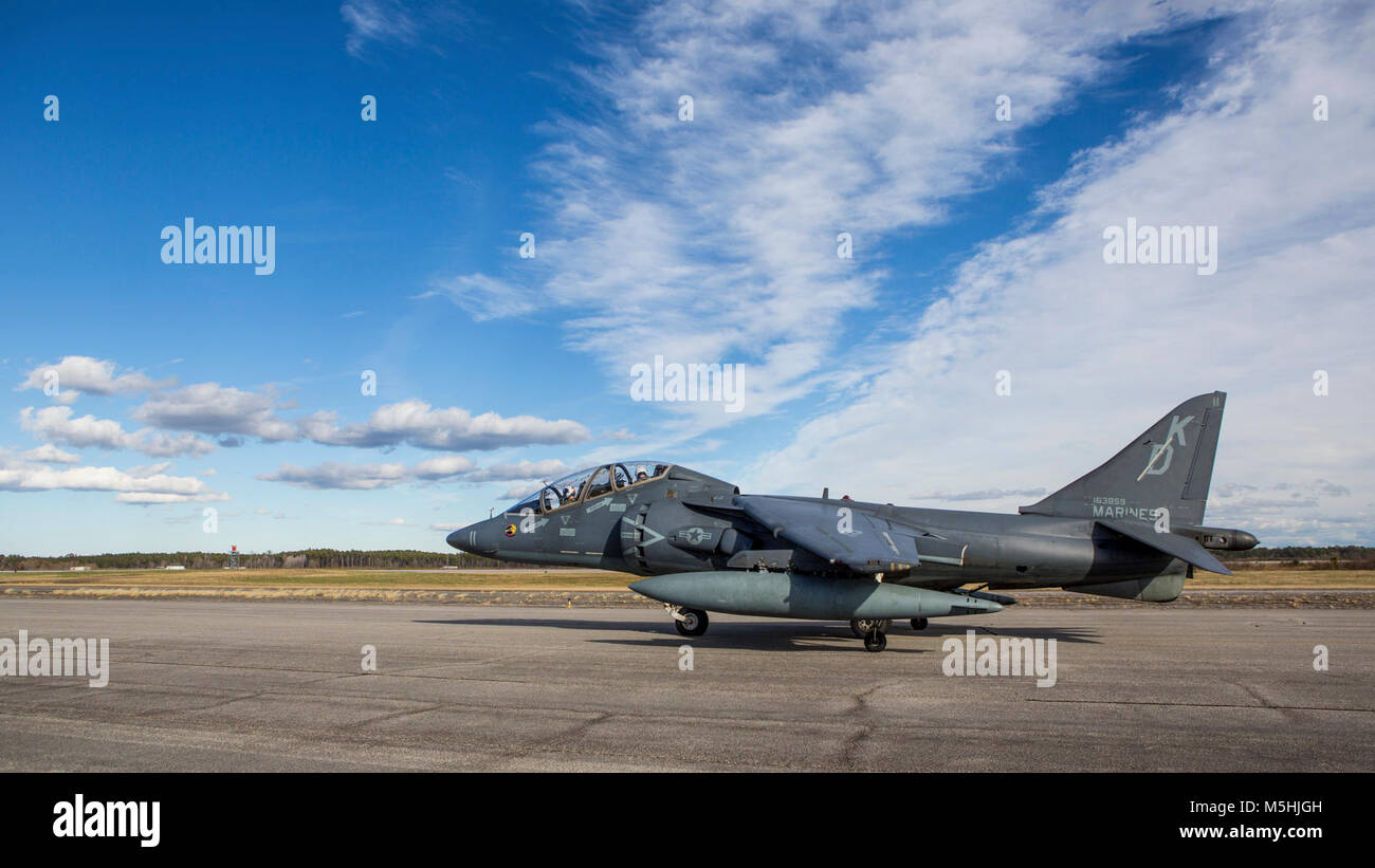 A U.S. Marine Corps TAV-8B Harrier II with Marine Attack Training ...