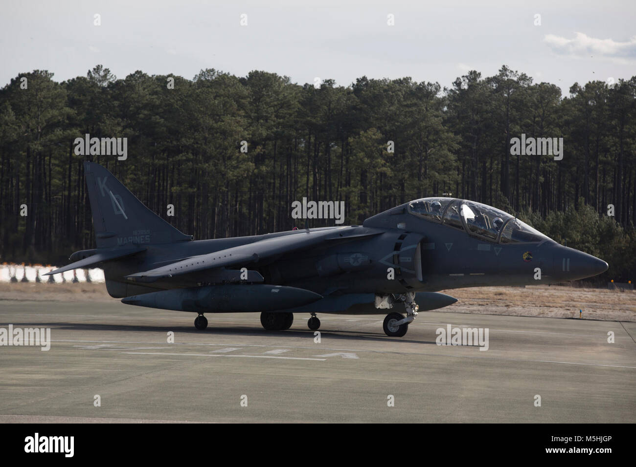 A U.S. Marine Corps TAV-8B Harrier II with Marine Attack Training ...