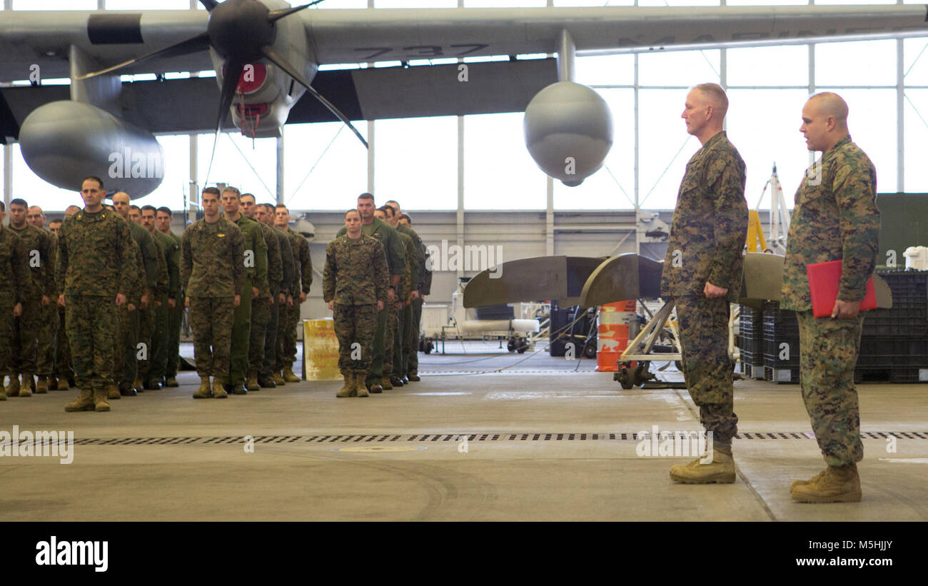 U.S. Marine Corps Lt. Gen. Mark A. Brilakis, right, the commander of U ...