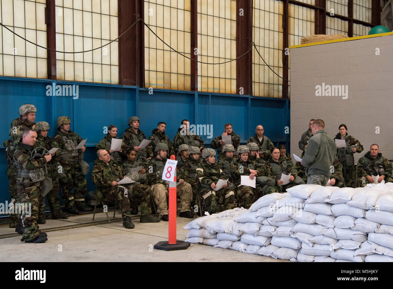 U.S. Air Force Airmen from the 130th Airlift Wing train in the process ...