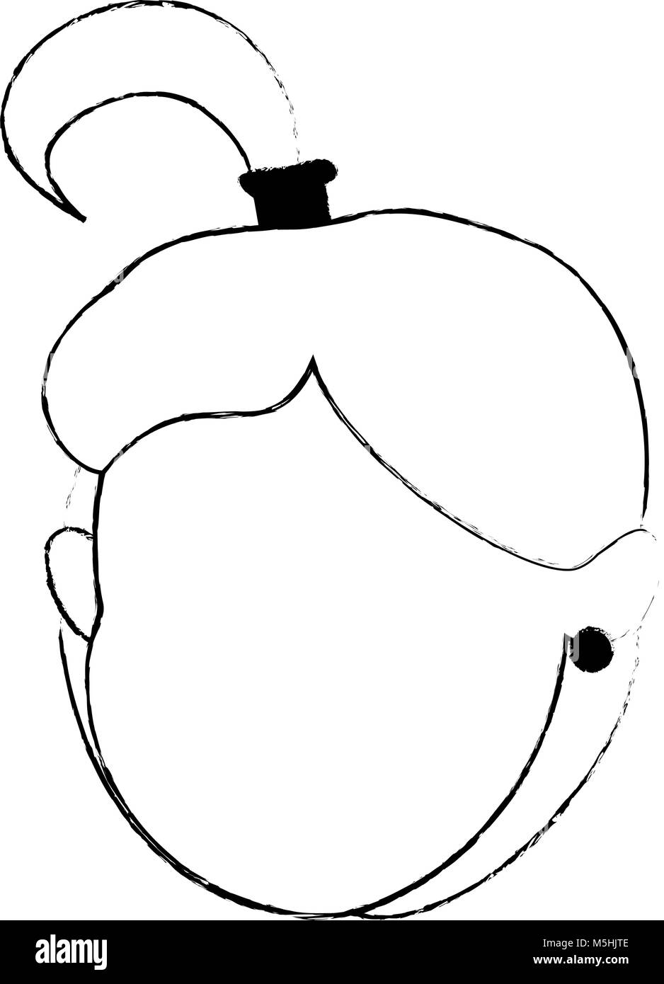 cute and little girl head vector illustration design Stock Vector Image ...