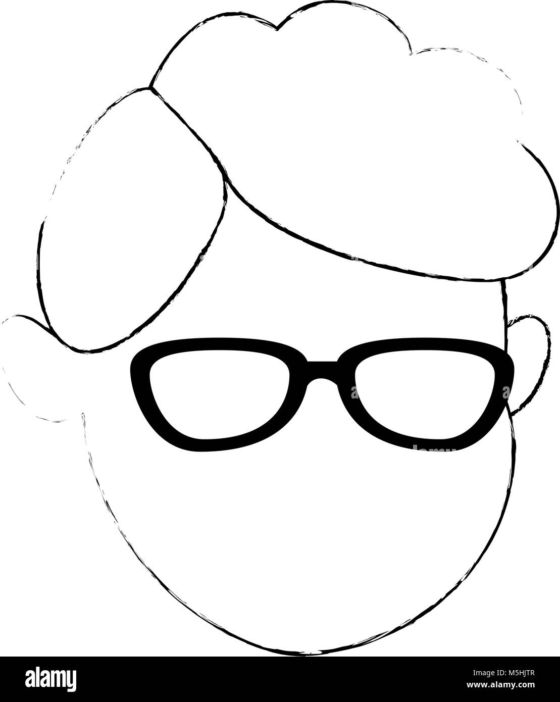 cute and little boy head vector illustration design Stock Vector Image ...