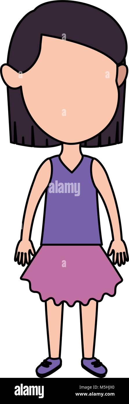 cute and little girl vector illustration design Stock Vector Image ...