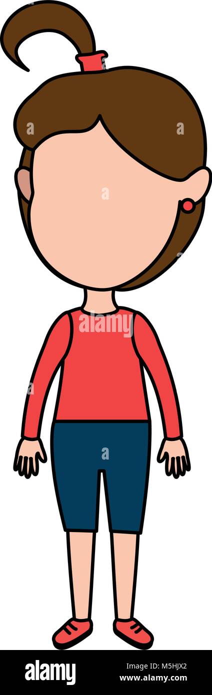 cute and little girl vector illustration design Stock Vector Image ...