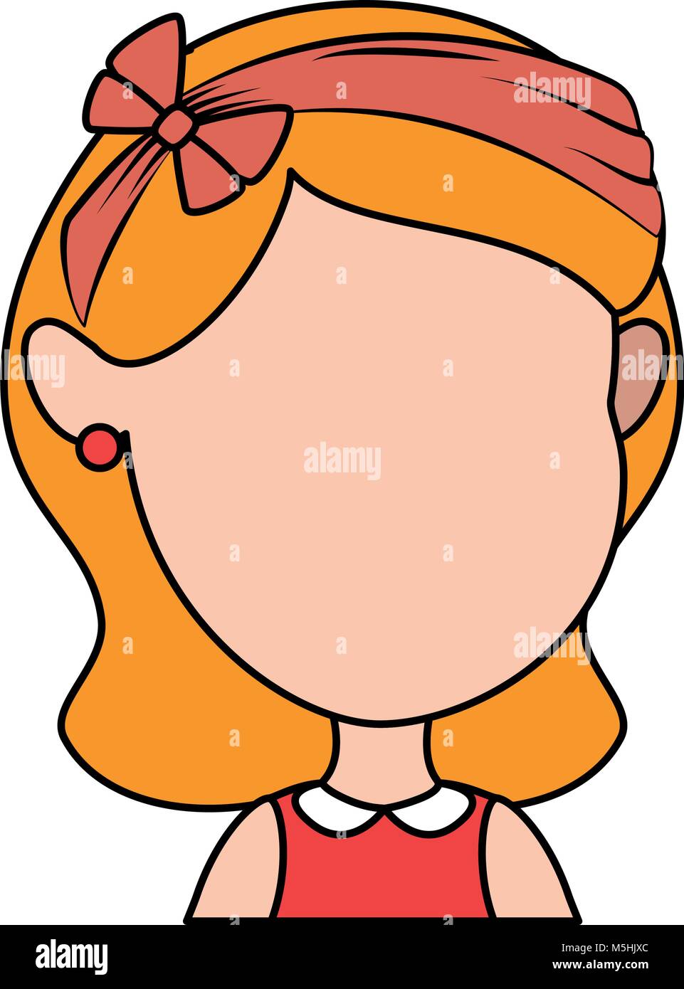 cute and little girl vector illustration design Stock Vector Image ...