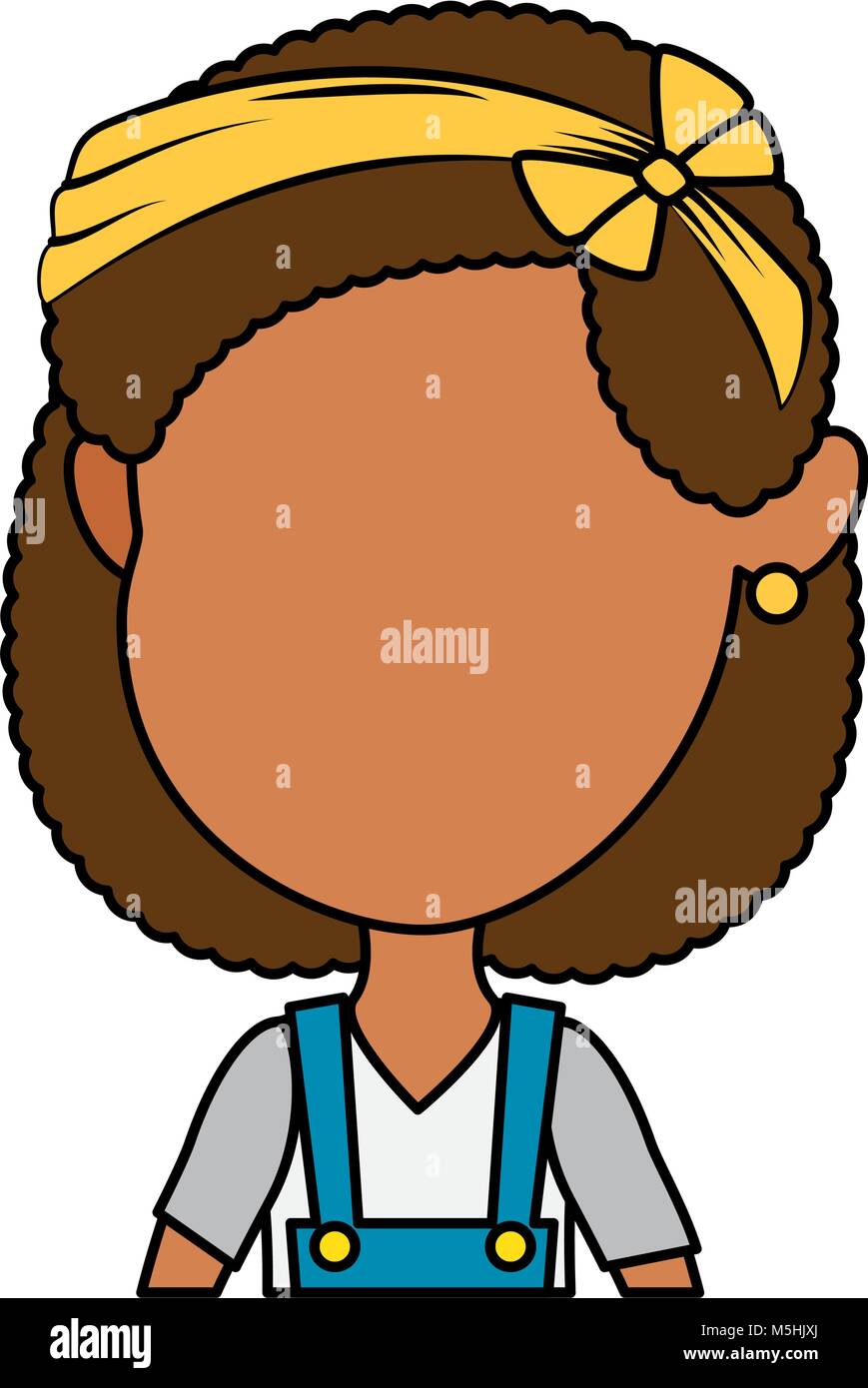 cute and little girl vector illustration design Stock Vector Image ...