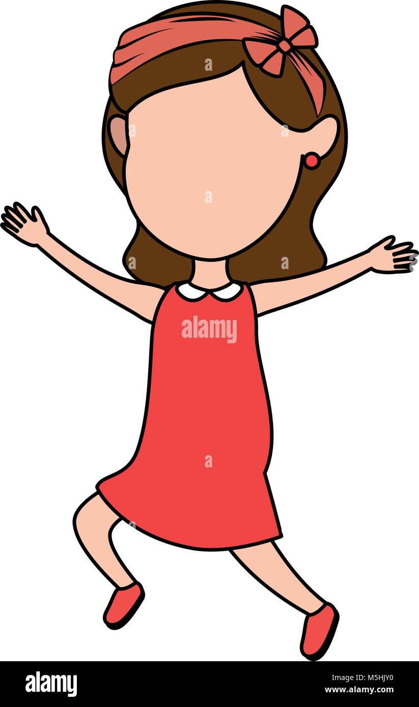 cute and little girl celebrating vector illustration design Stock ...