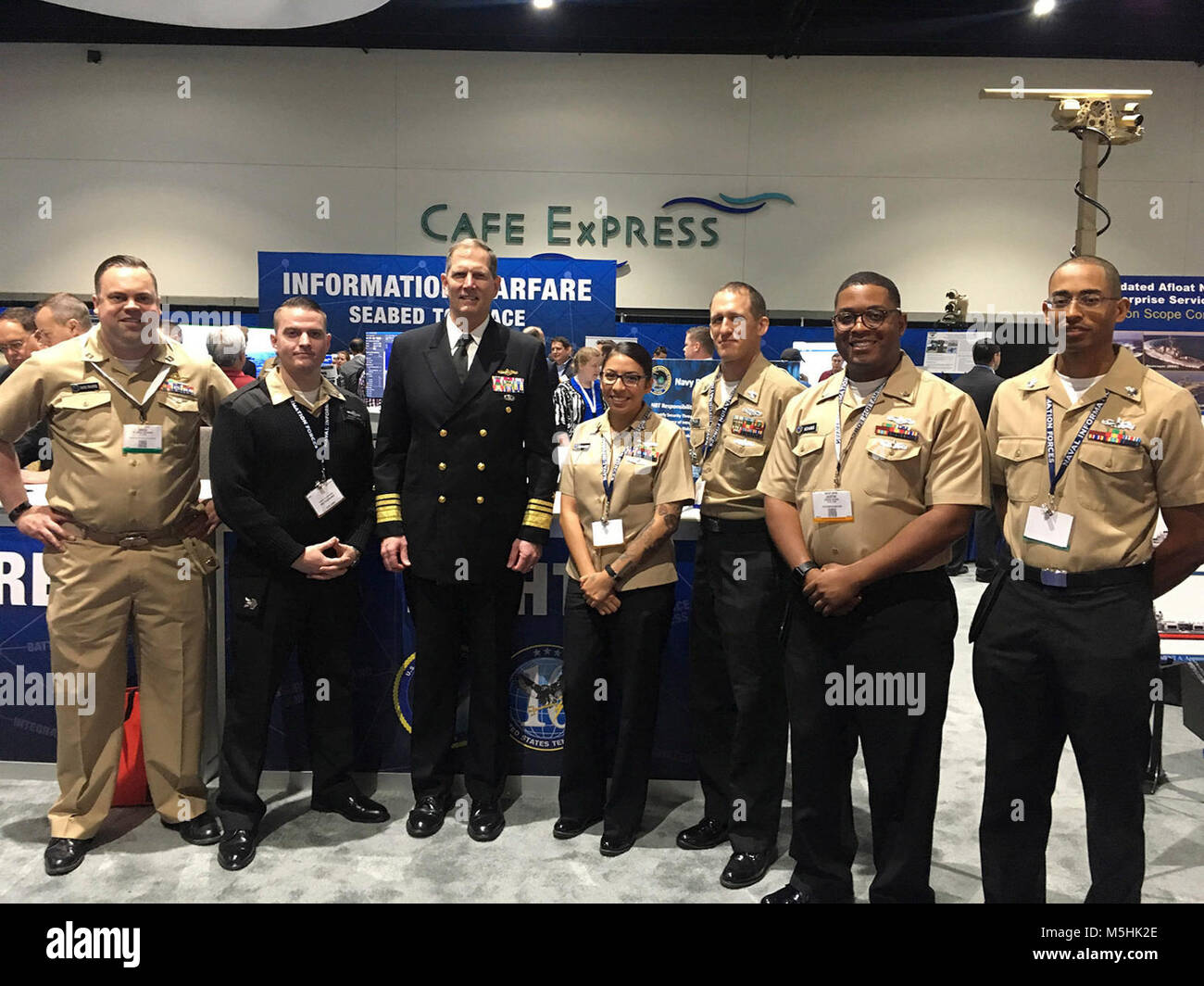 (Center) Vice Adm. Matthew J. Kohler, commander, Naval Information ...