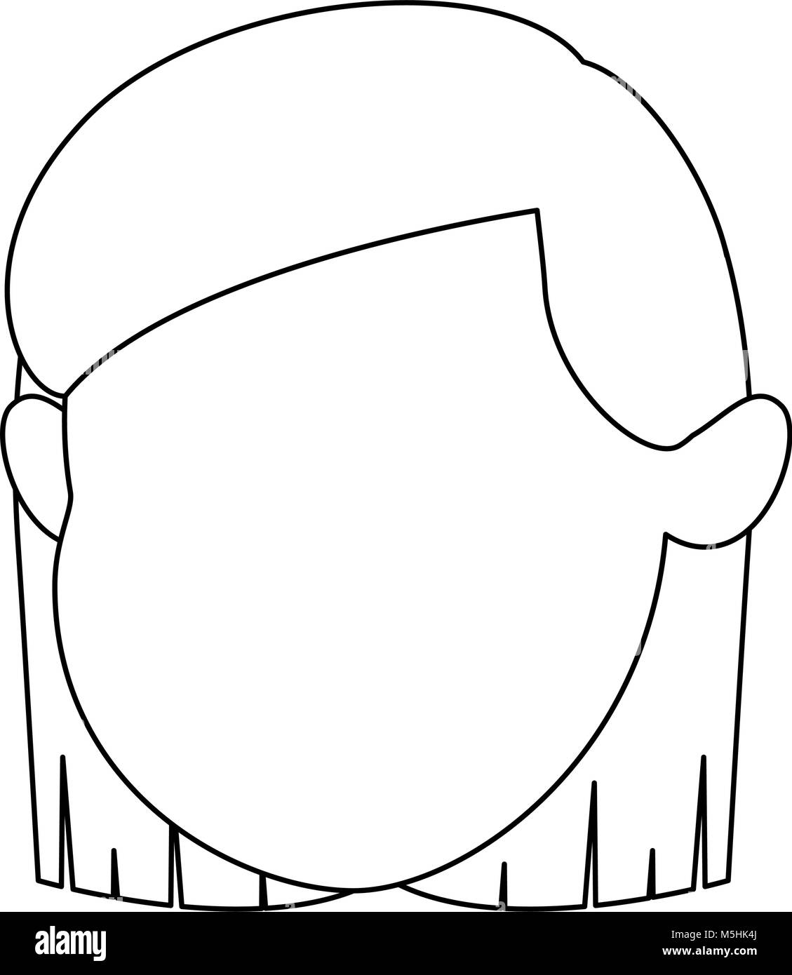 cute and little girl head vector illustration design Stock Vector Image ...