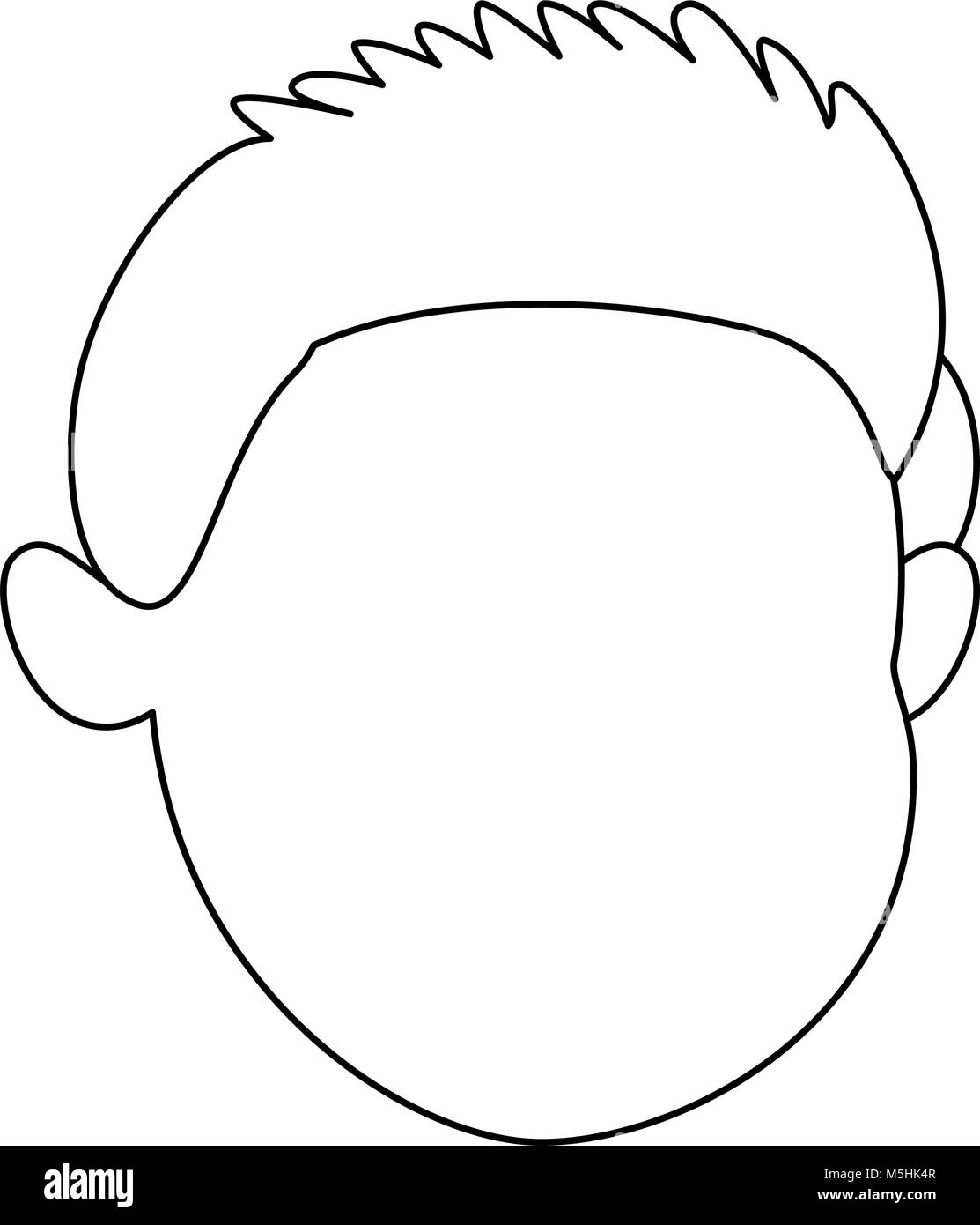 cute and little boy head vector illustration design Stock Vector Image ...