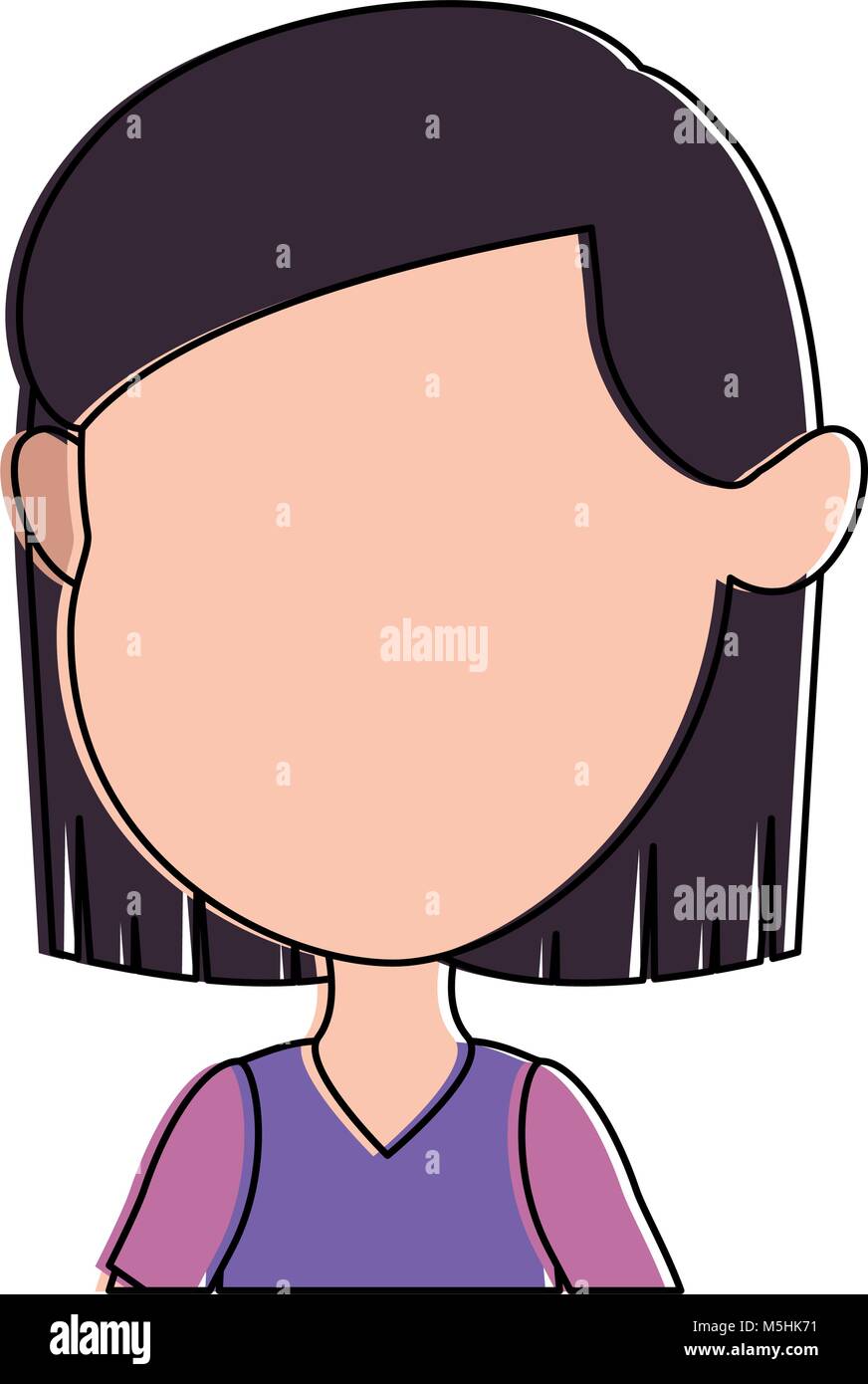 cute and little girl vector illustration design Stock Vector Image ...