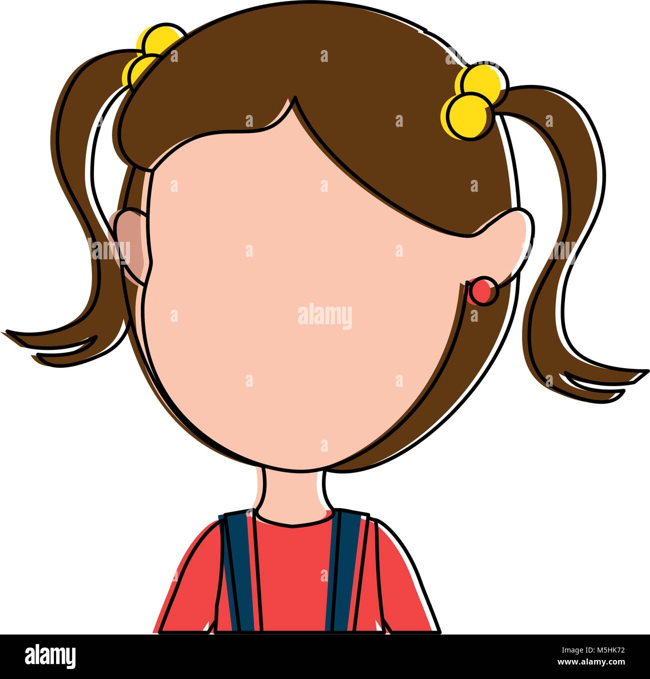 cute and little girl vector illustration design Stock Vector Image ...