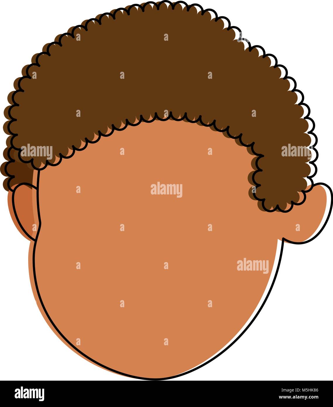 cute and little boy head vector illustration design Stock Vector Image ...