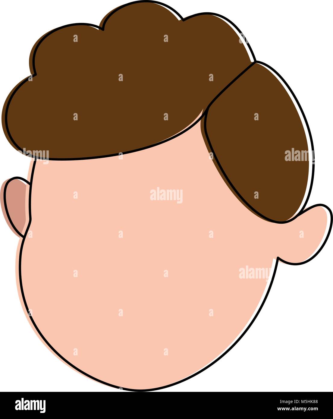 cute and little boy head vector illustration design Stock Vector Image ...