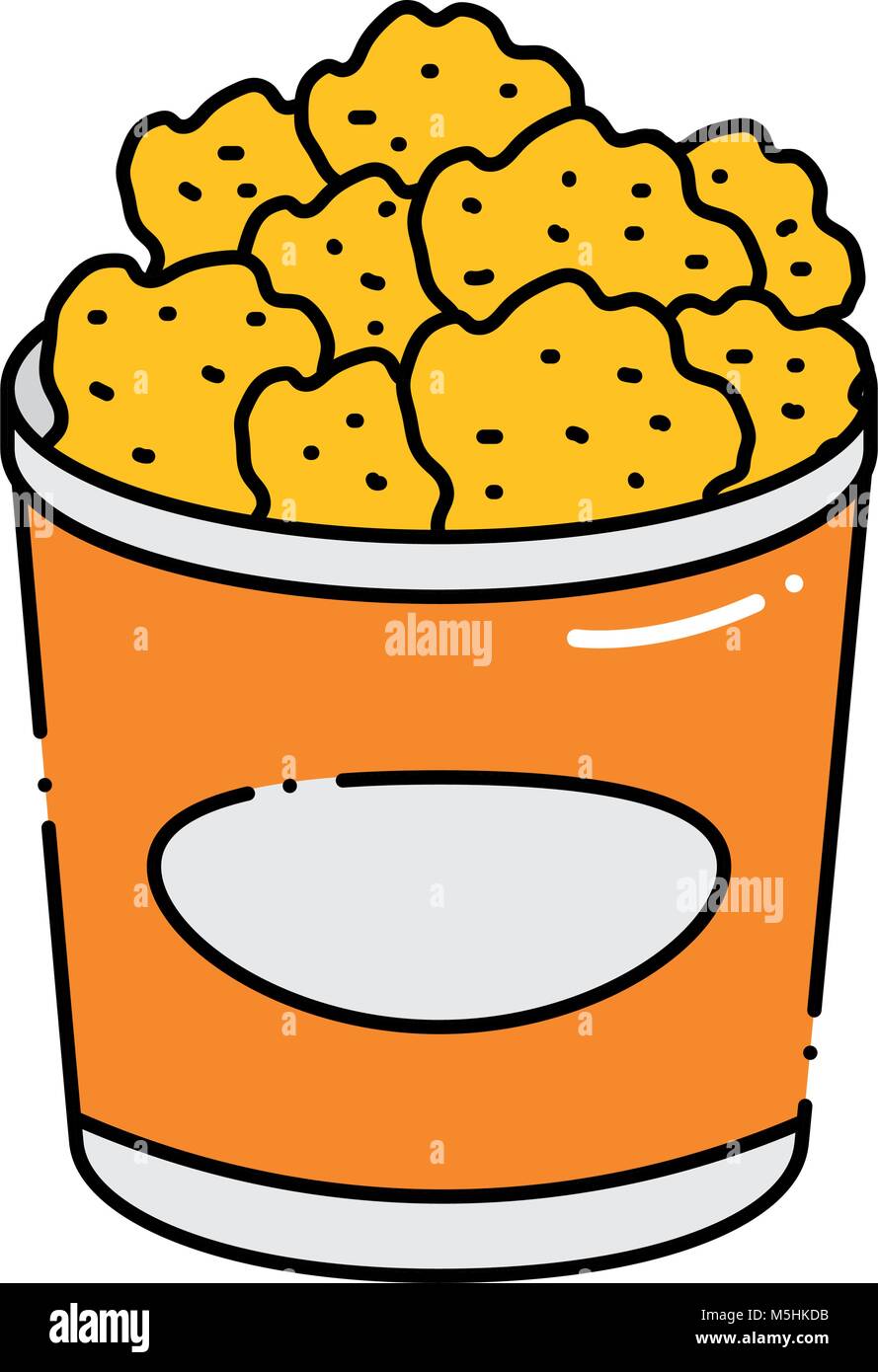 delicious chicken wings container vector illustration design Stock ...