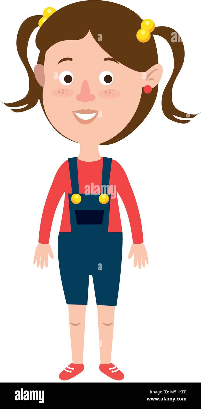 cute and little girl vector illustration design Stock Vector Image ...
