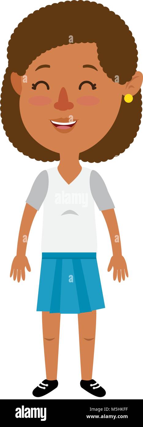 cute and little girl vector illustration design Stock Vector Image ...