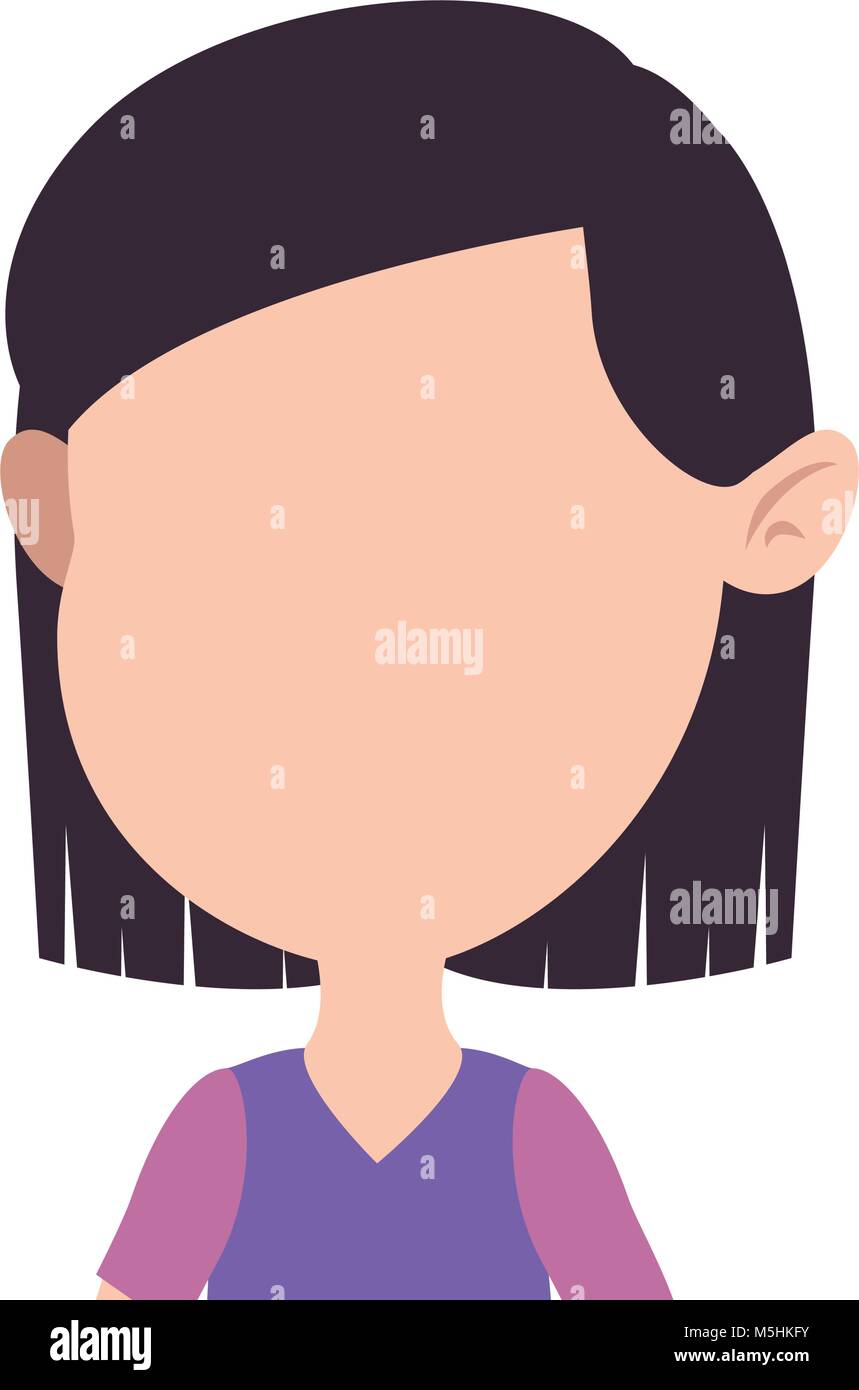 cute and little girl vector illustration design Stock Vector Image ...