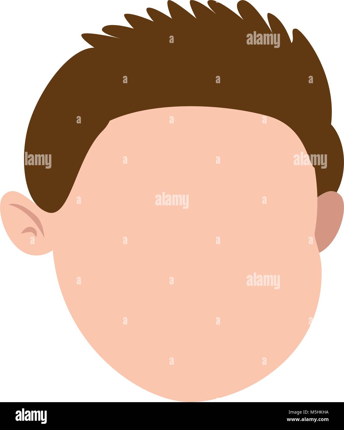 cute and little boy head vector illustration design Stock Vector Image ...