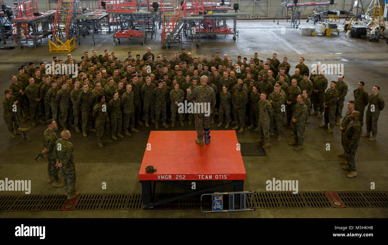U.S. Marines with Marine Aerial Refueler Transport Squadron (VMGR) 252 ...