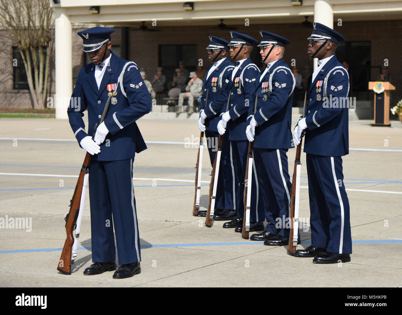 The U.S. Air Force Honor Guard Drill Team debuts their 2018 routine in ...