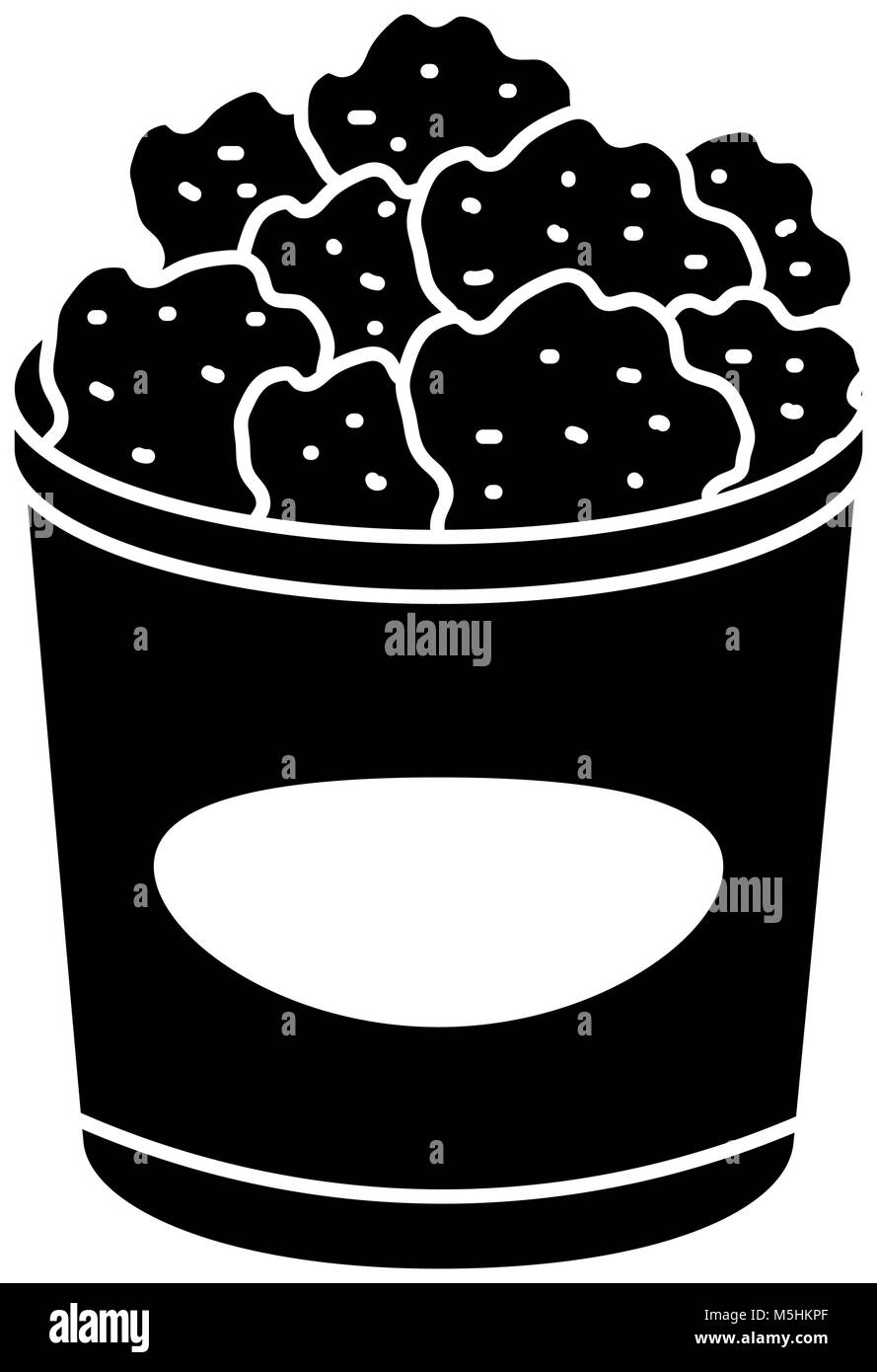 delicious chicken wings container vector illustration design Stock ...