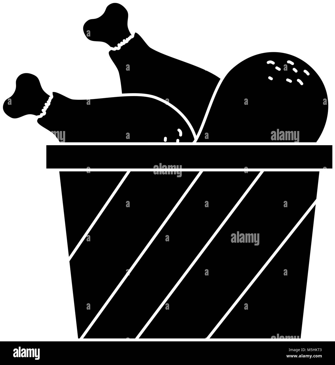 Bowl grilled chicken meat Stock Vector Images - Alamy