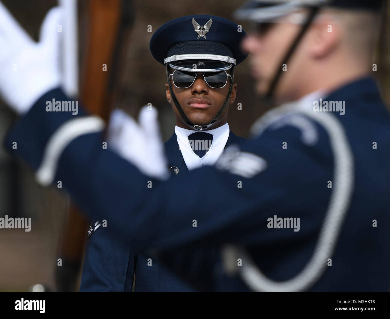 The U.S. Air Force Honor Guard Drill Team debuts their 2018 routine in ...