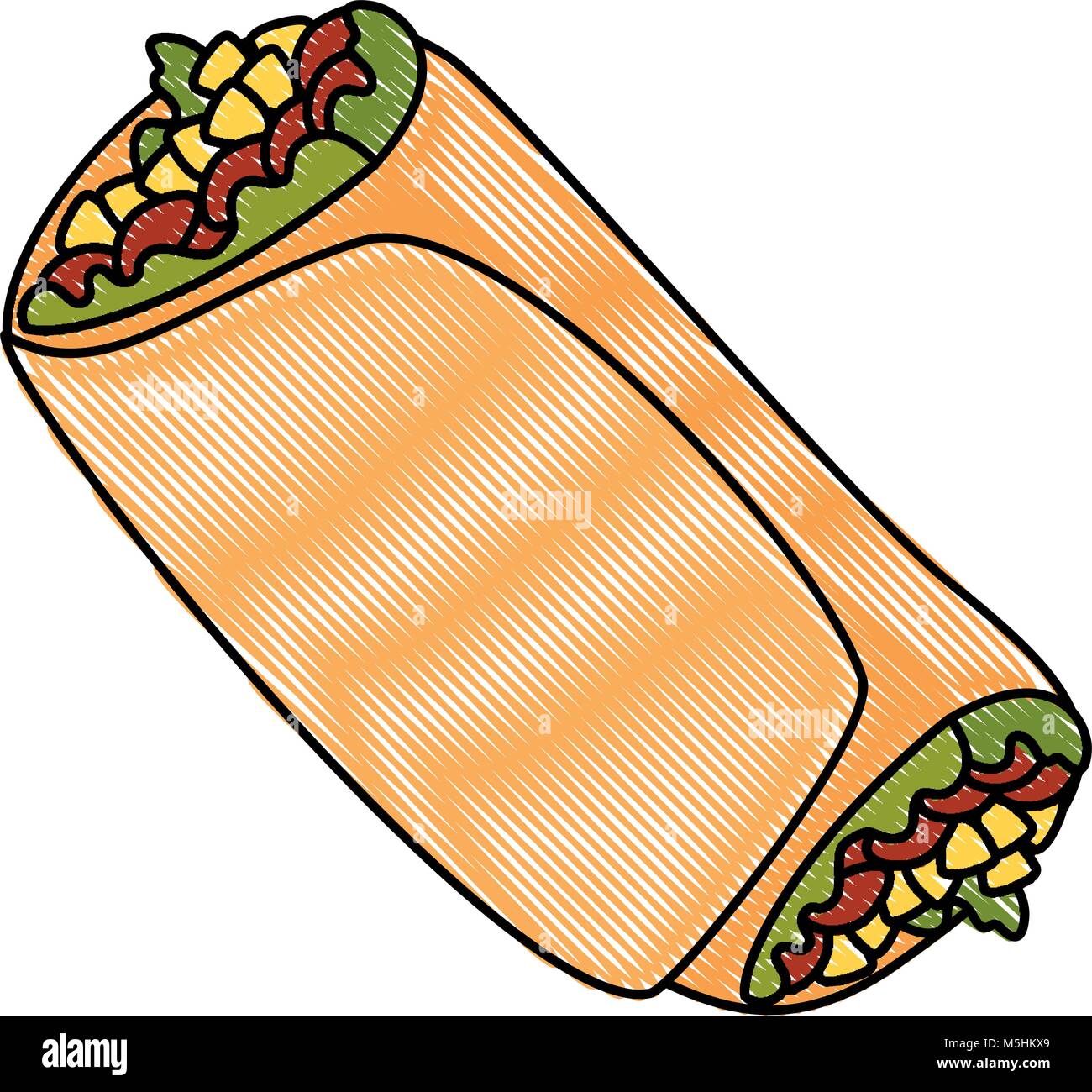 delicious Mexican burrito icon Stock Vector Image & Art - Alamy