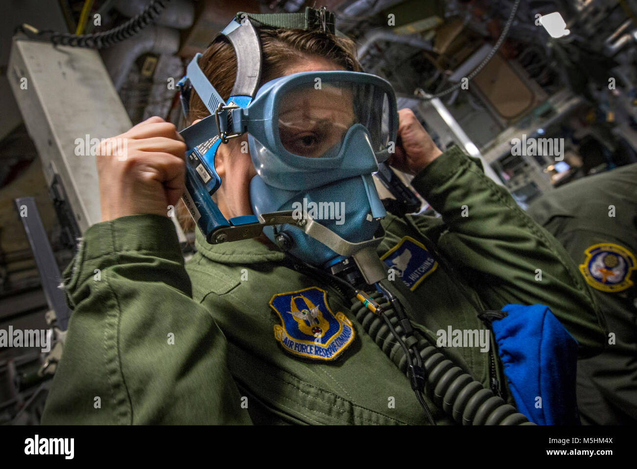 U.S. Air Force Maj. Rachel S. Hutchins, a flight nurse with the 514th ...