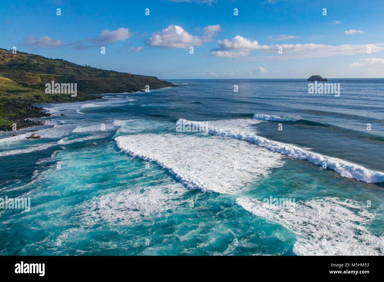 Surfing, Southeast Shoreline, Molokai, Hawaii Stock Photo - Alamy