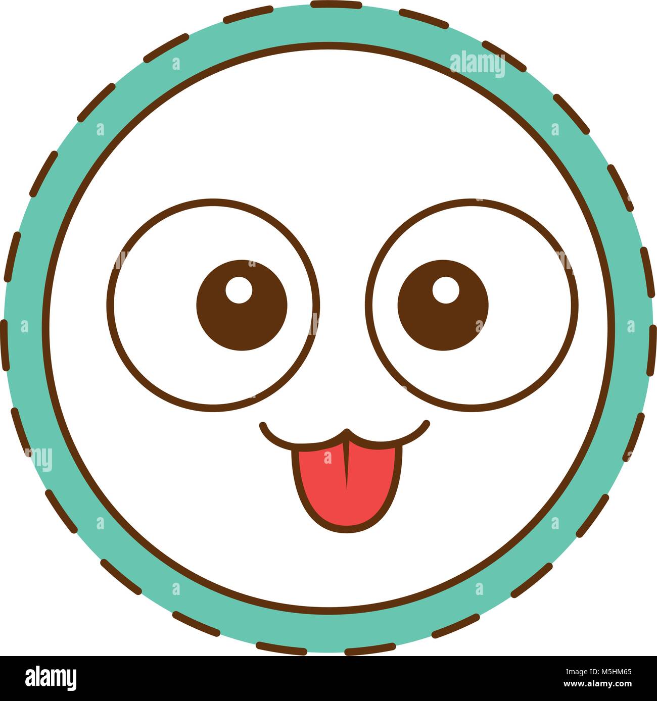 happy face kawaii character Stock Vector Image & Art - Alamy