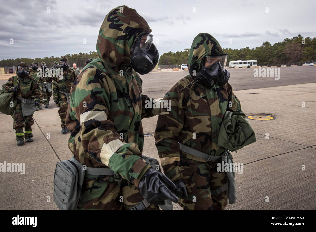 A U.S. Air Force Reserve Citizen Airman, left, with the 514th ...