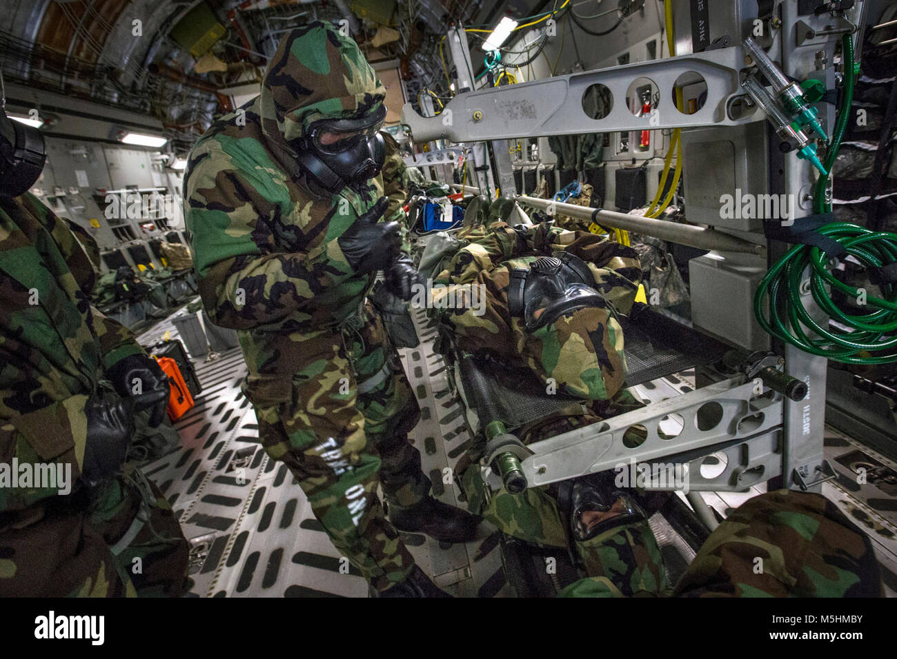 A U.S. Air Force Reserve Citizen Airman, standing, with the 514th ...