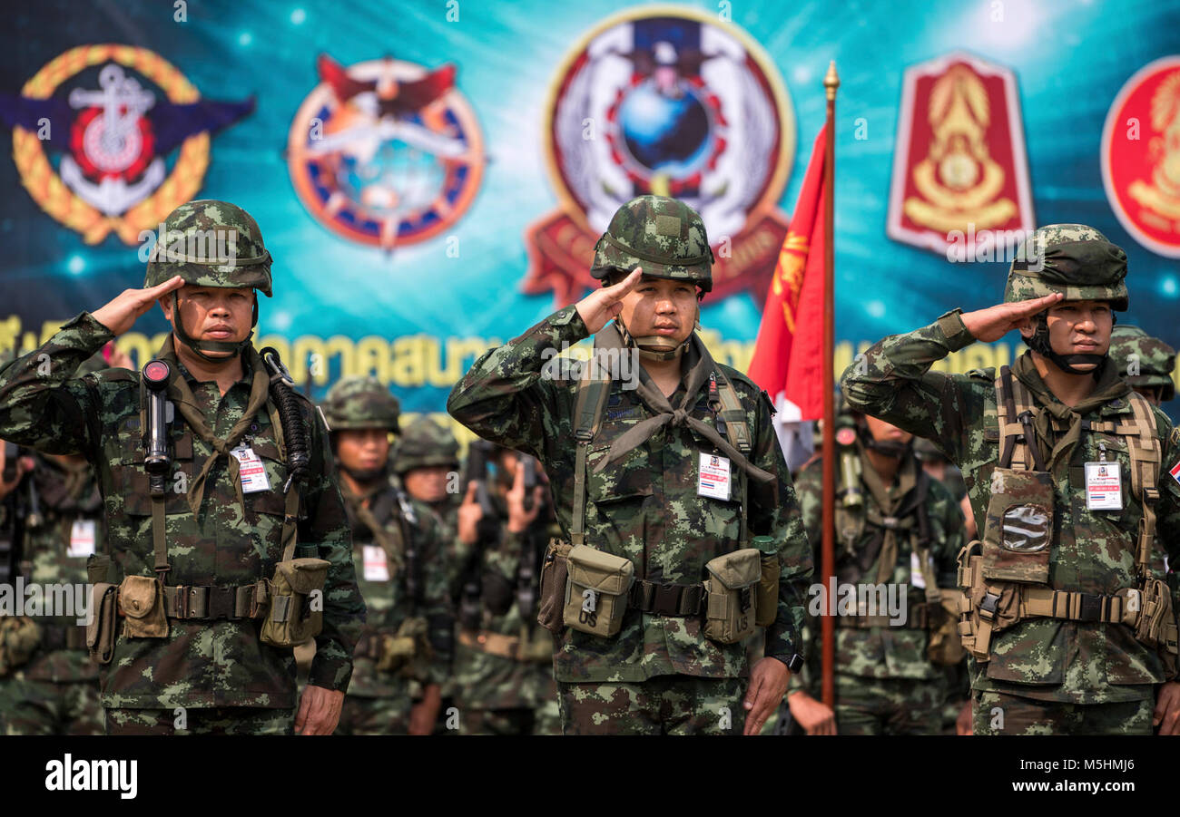 Royal Thai Army infantrymen with 2nd Battalion, 3rd Infantry Regiment ...