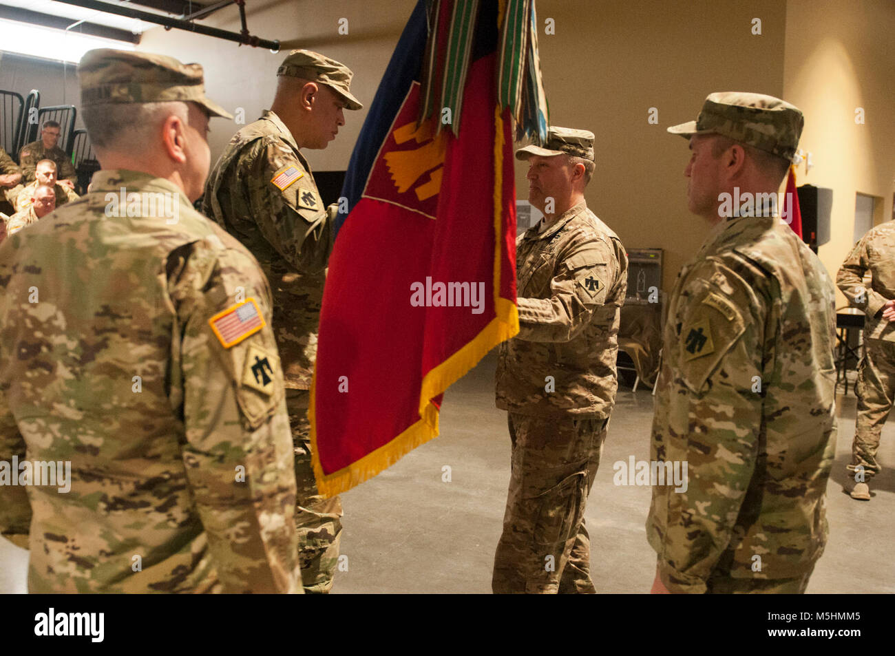 Maj. Gen. Michael Thompson, adjutant general for Oklahoma, hands the ...
