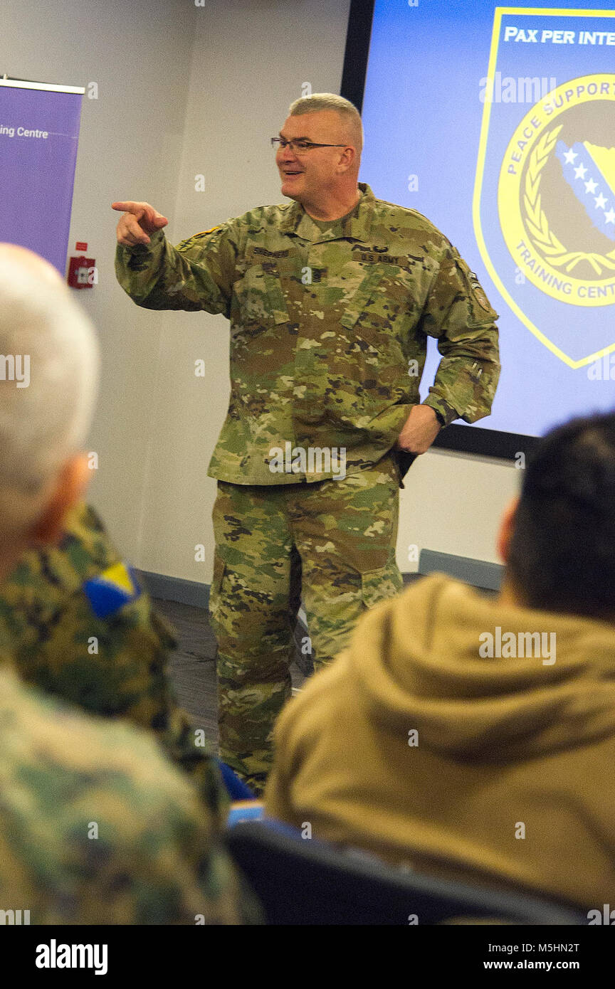 Command Sergeant Major Steven Shepherd, NATO Headquarters Sarajevo’s ...