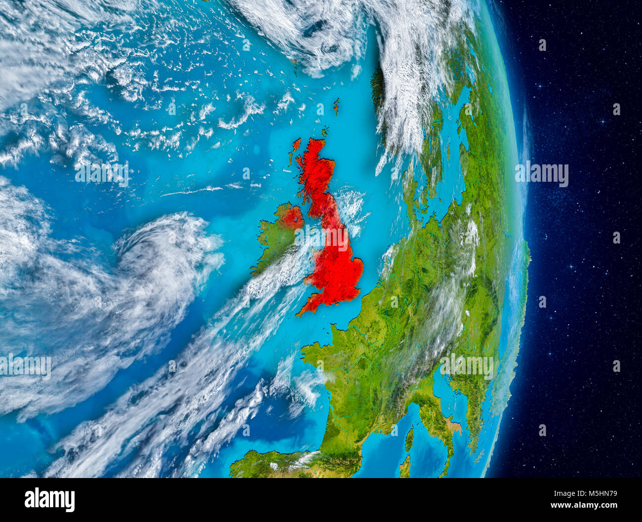 Great Britain Satellite View High Resolution Stock Photography and ...