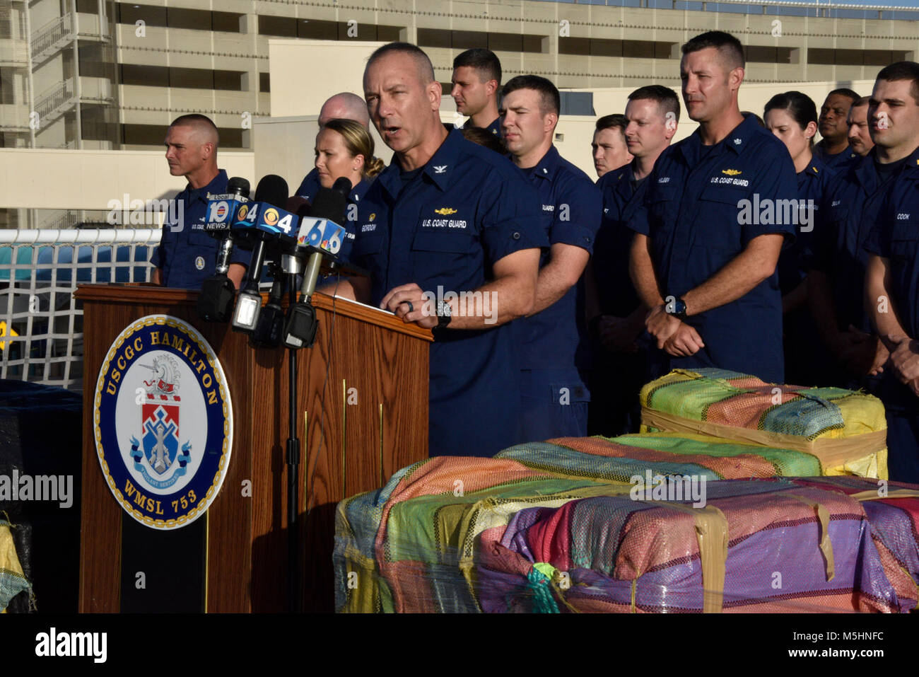 Coast Guard Capt. Mark Gordon, the Coast Guard Cutter Hamilton ...