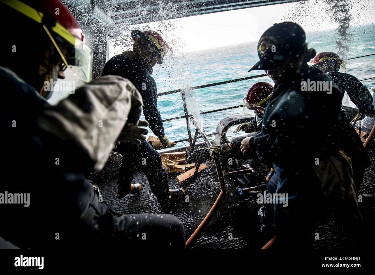 Aviation damage control drill hi-res stock photography and images - Alamy