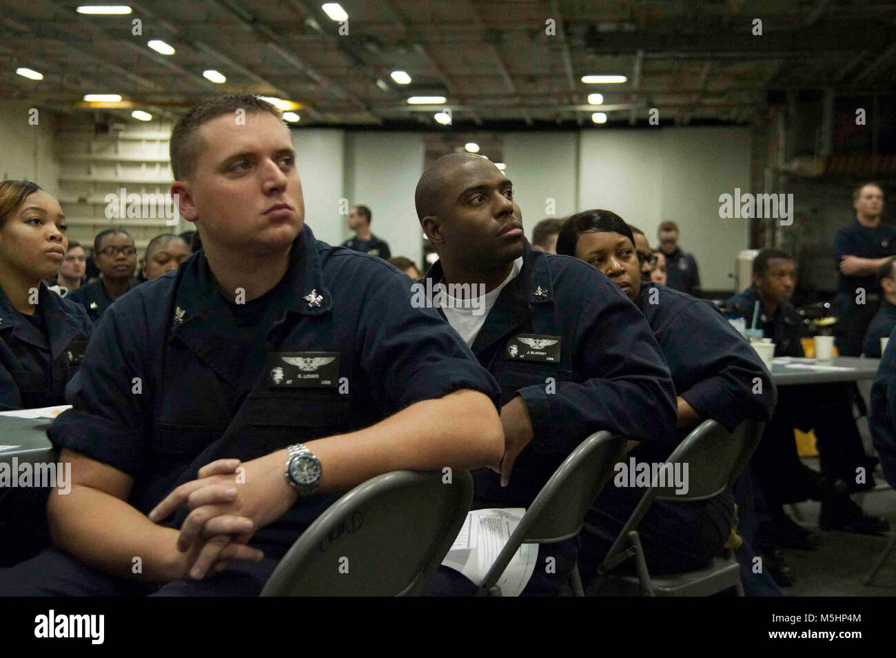OCEAN (Feb. 8, 2018) Sailors participate in a prayer breakfast held ...