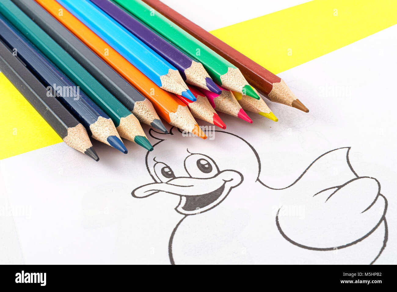 Coloring book color pencil hi-res stock photography and images - Alamy