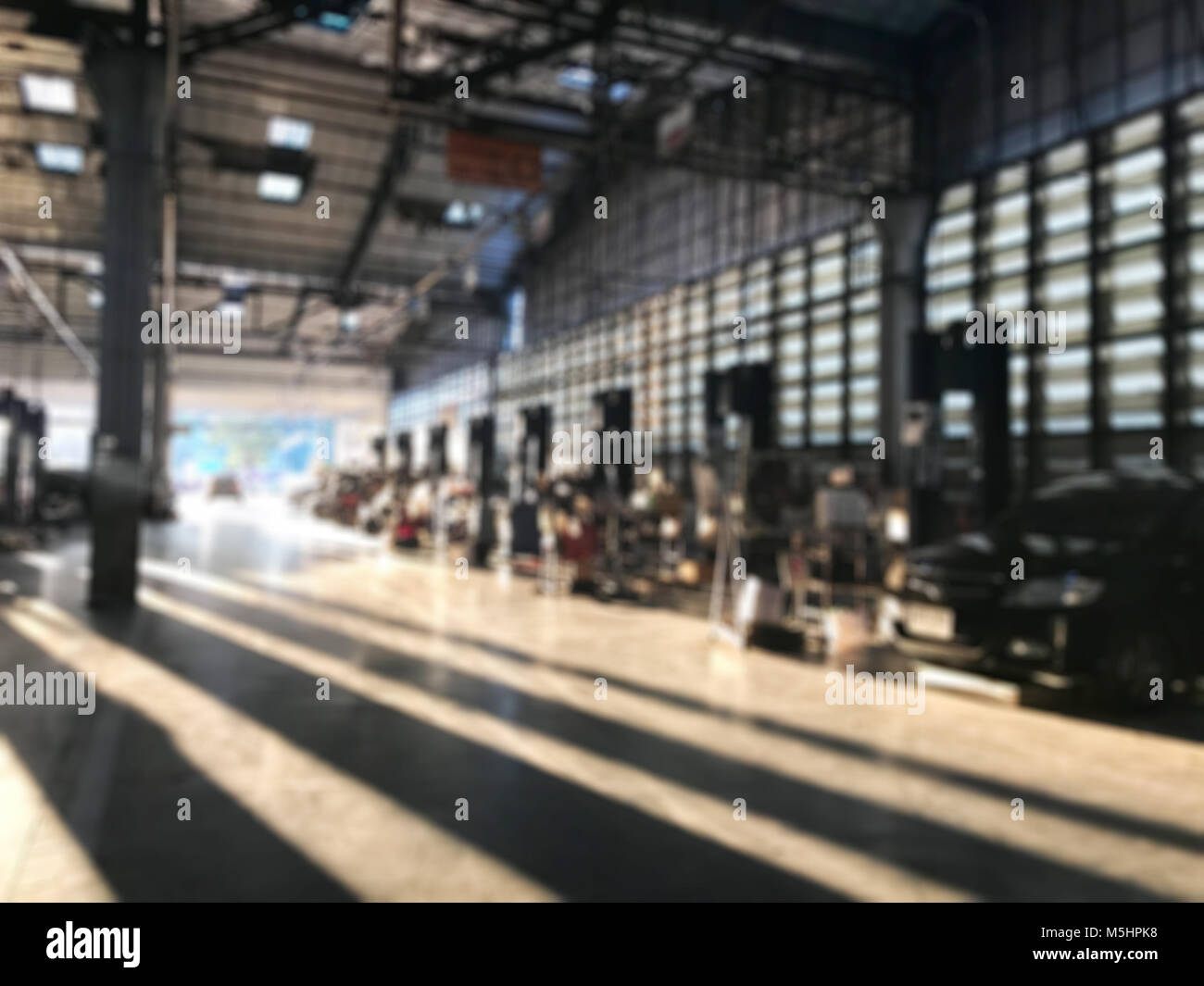 car repair center auto repair service station blurred background Stock ...