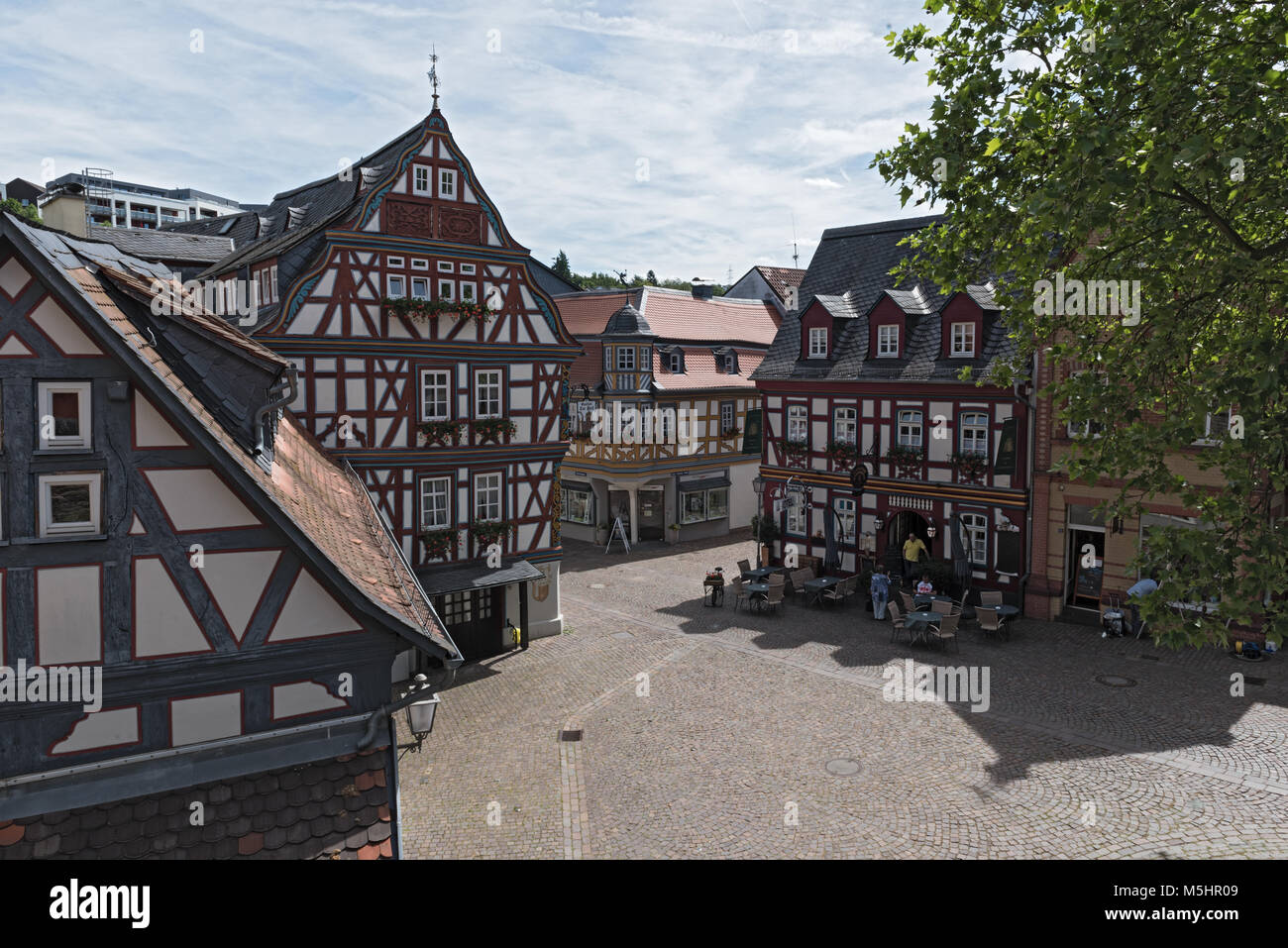 View of the Koenig-Adolf-Platz, Idstein, Hesse, Germany Stock Photo - Alamy