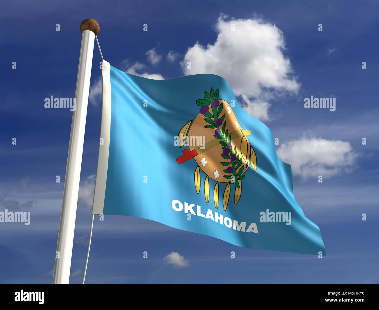 Oklahama flag (with clipping path Stock Photo - Alamy