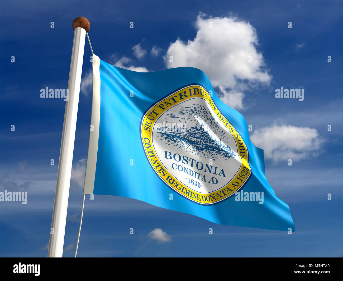 Boston City flag (isolated with clipping path Stock Photo - Alamy