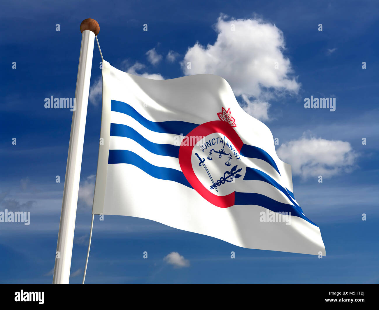 Cincinnati City flag (isolated with clipping path Stock Photo - Alamy