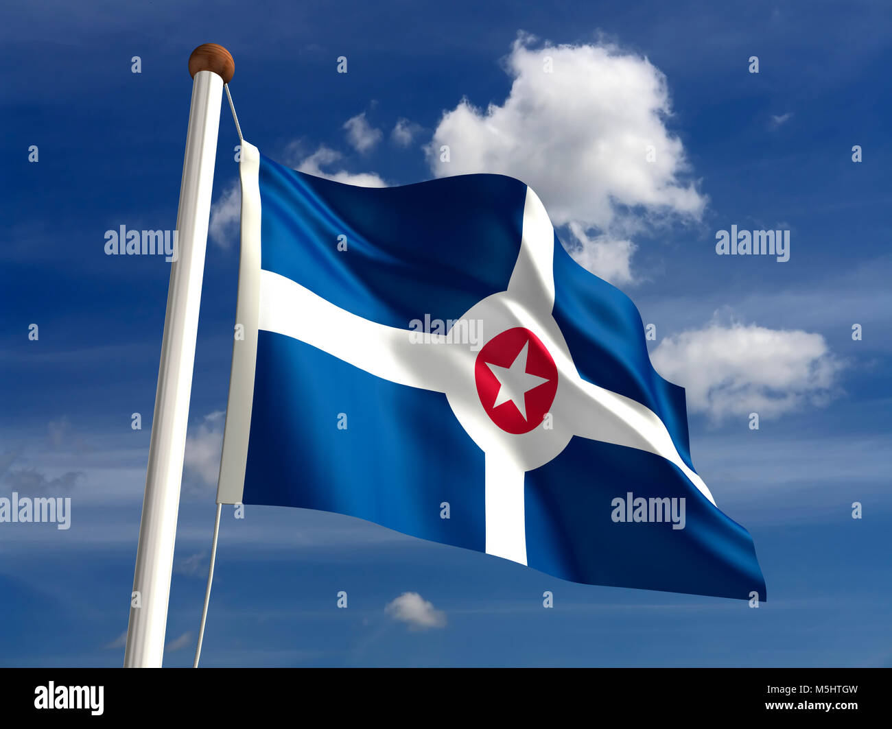 Indianapolis City flag (isolated with clipping path Stock Photo - Alamy