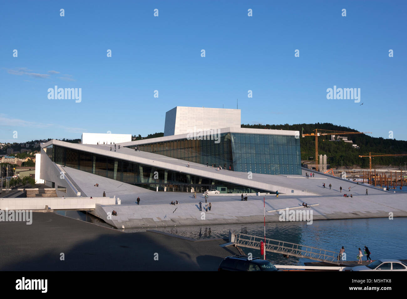 Slope of the Oslo Opera House, Snøhetta architect, Oslo, Norway Stock ...