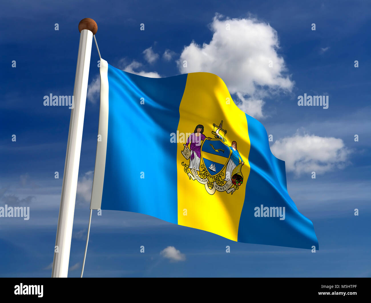 Philadelphia City flag (isolated with clipping path Stock Photo - Alamy